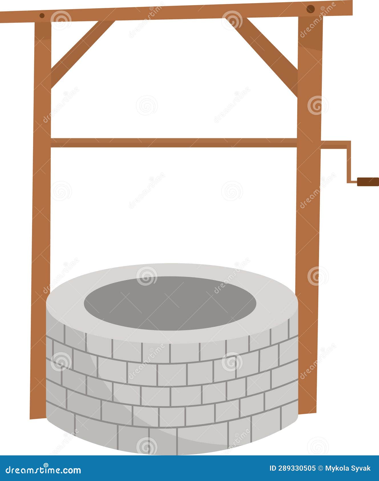 Brick Water Well stock vector. Illustration of farm - 289330505