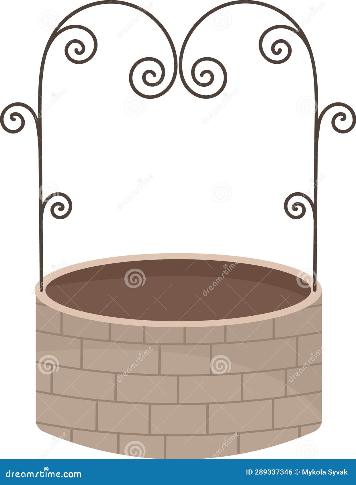 Brick Water Well stock vector. Illustration of ancient - 289337346