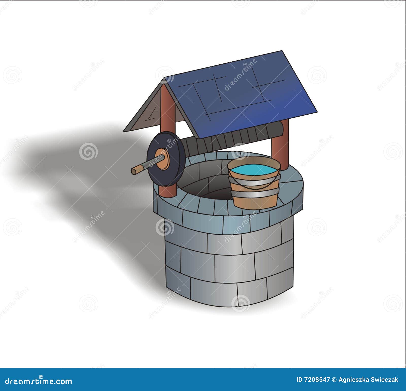 The brick well stock vector. Illustration of illustraction - 7208547