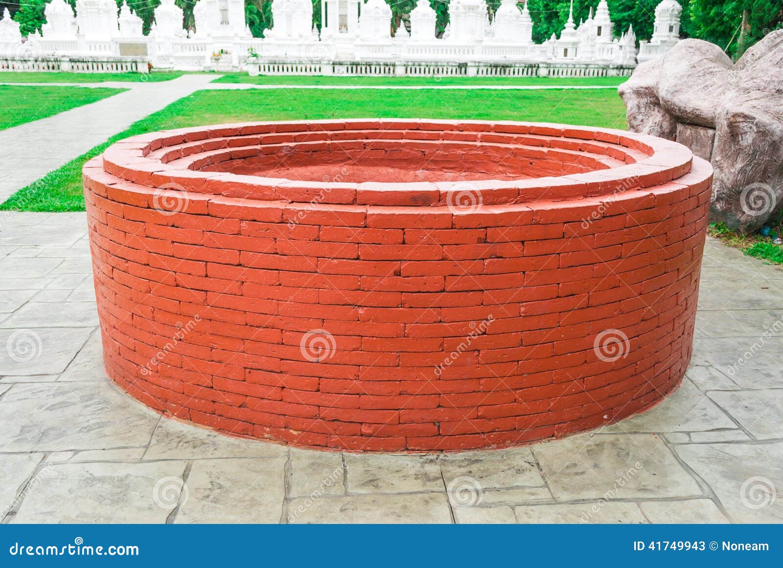 Brick Well in Front of Ossuaries in Temple Stock Image - Image of ...