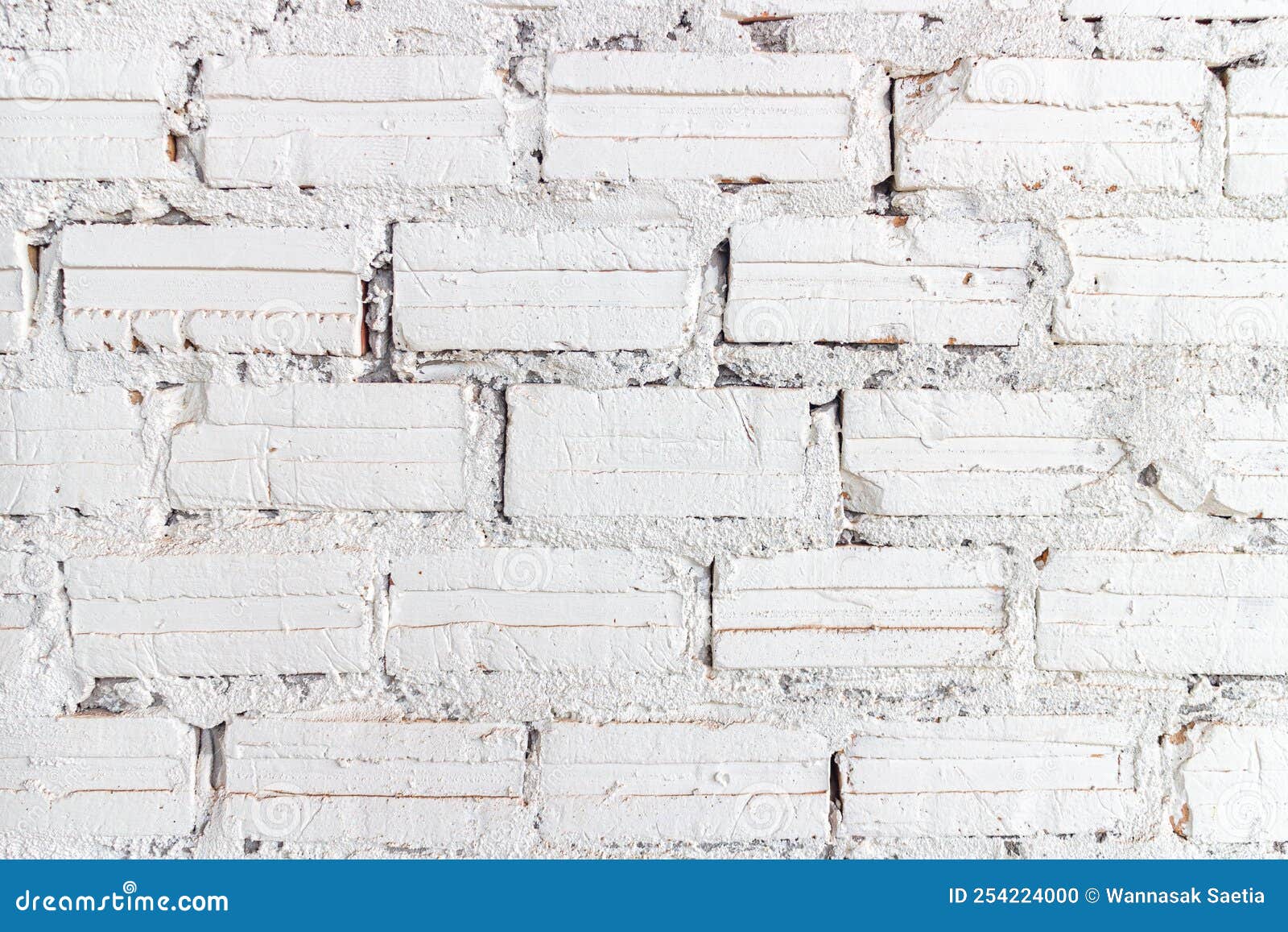 Brick White Background or Texture Stock Photo - Image of plaster ...