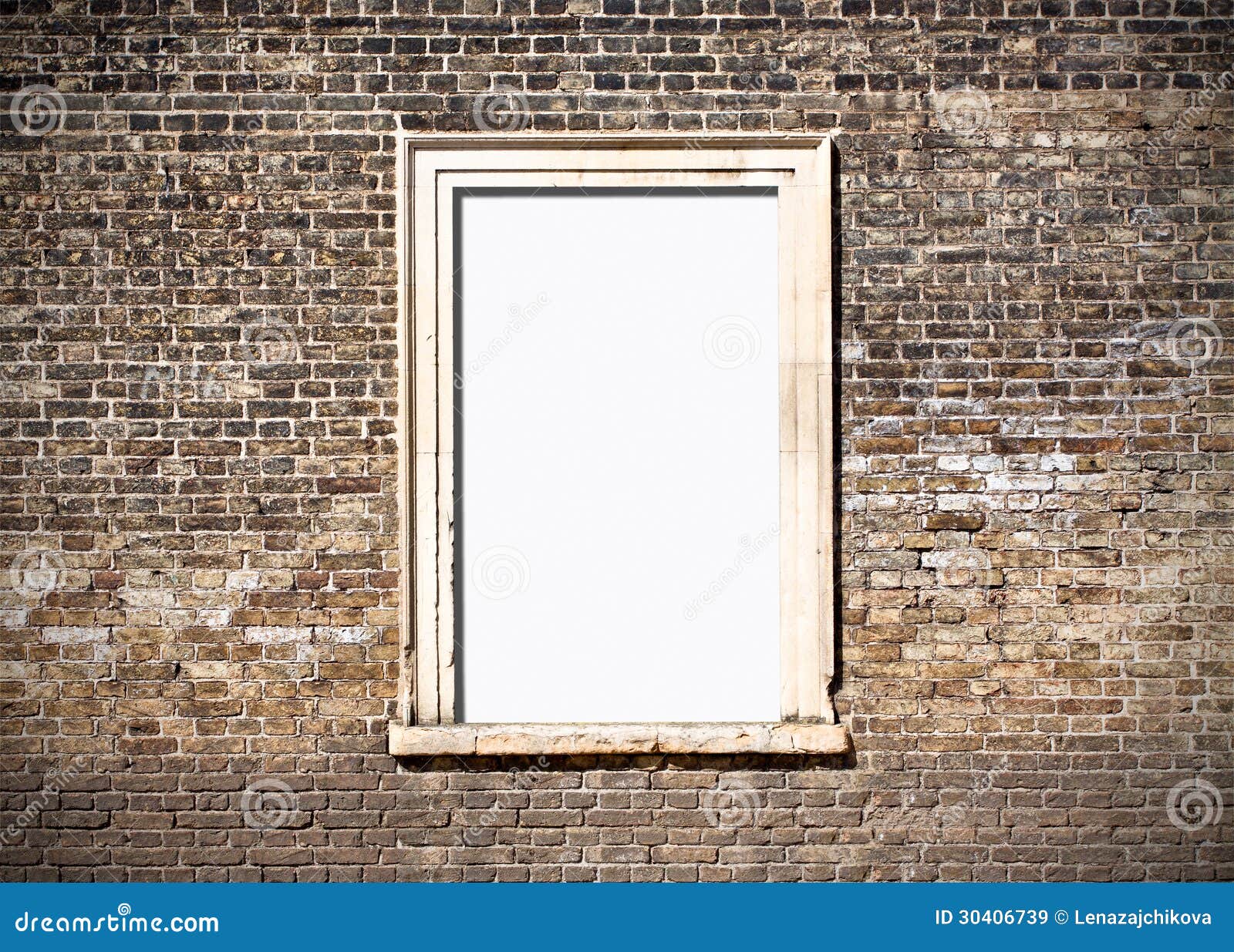 Brick window frame stock image. Image of facade, board - 30406739
