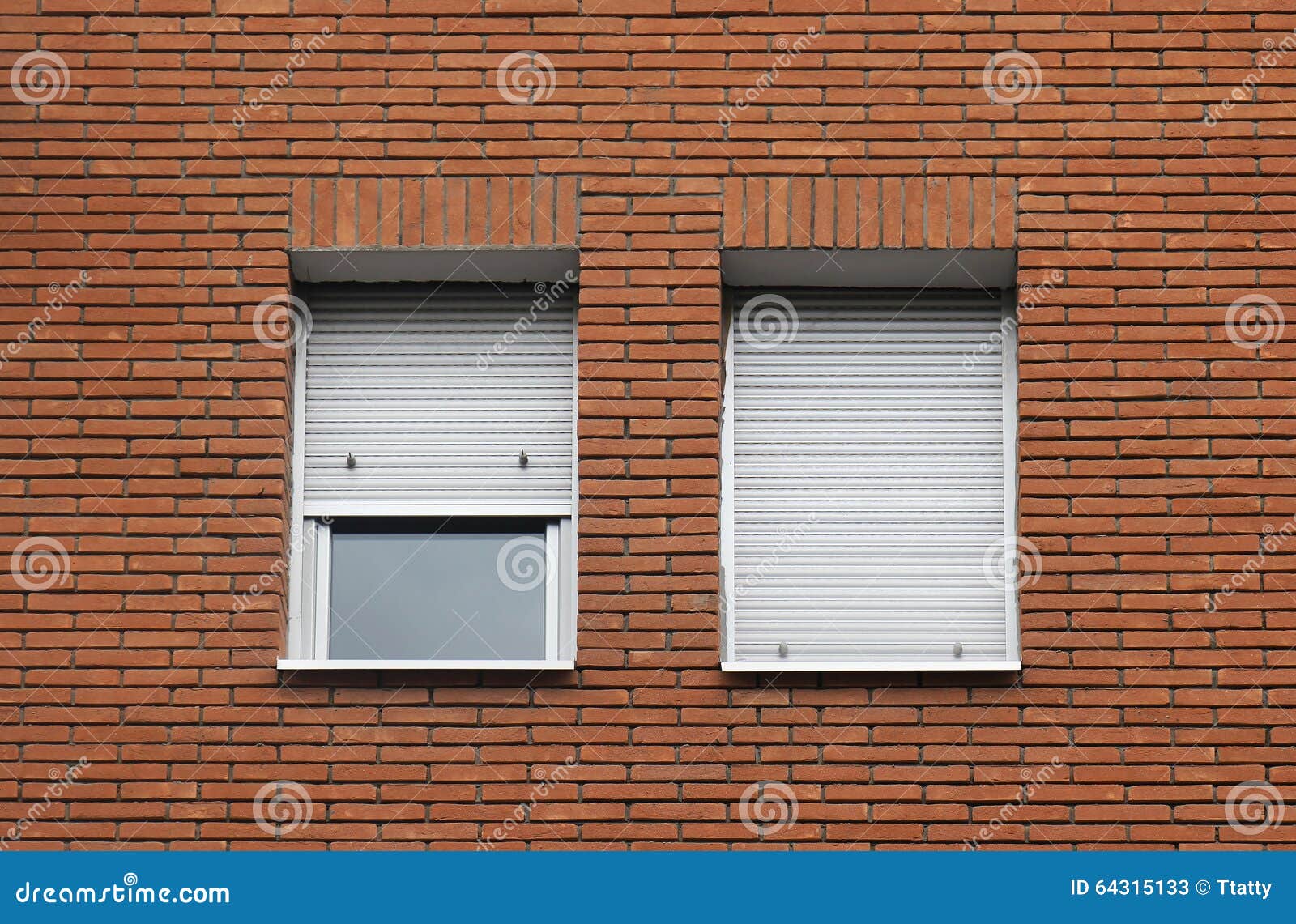 Brick window stock image. Image of outdoor, modern, brick - 64315133