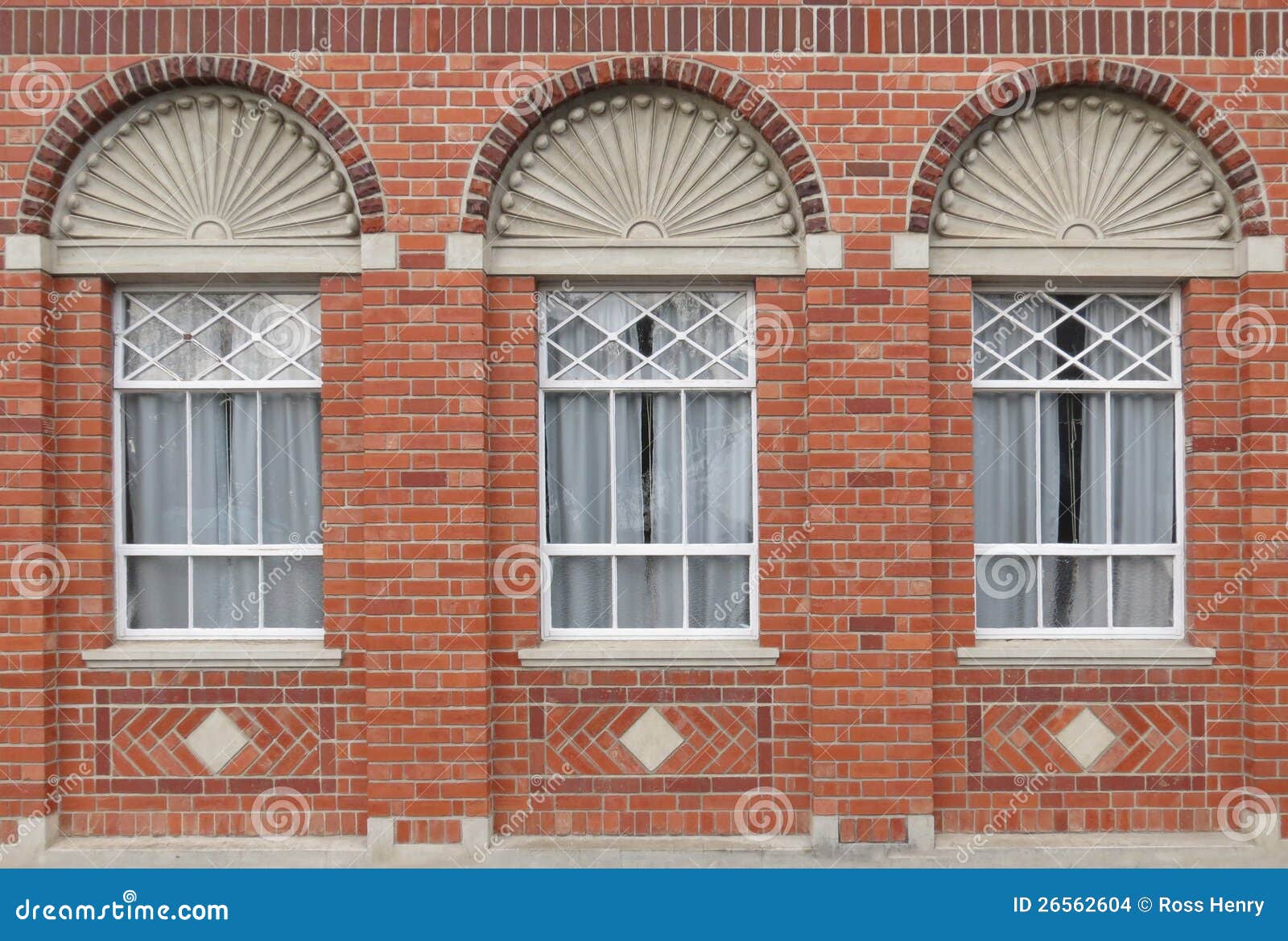 Brick Window Wall stock photo. Image of carterton, front - 26562604