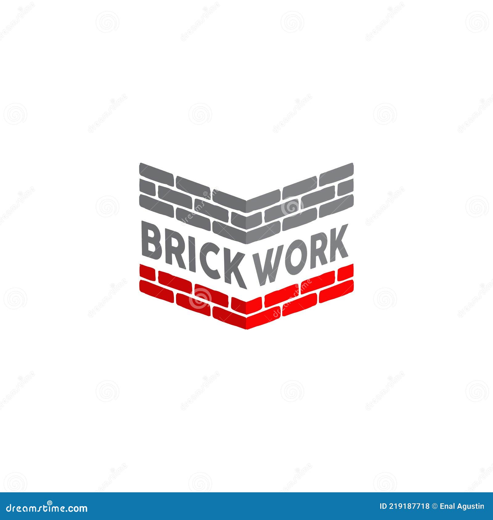 Brick Work Logo Design Template Stock Vector - Illustration of home ...