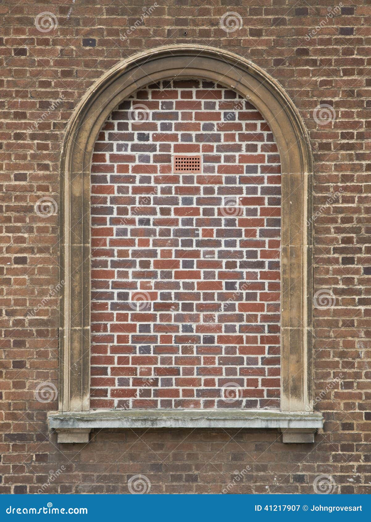 Bricked in Arched Window stock image. Image of closed - 41217907