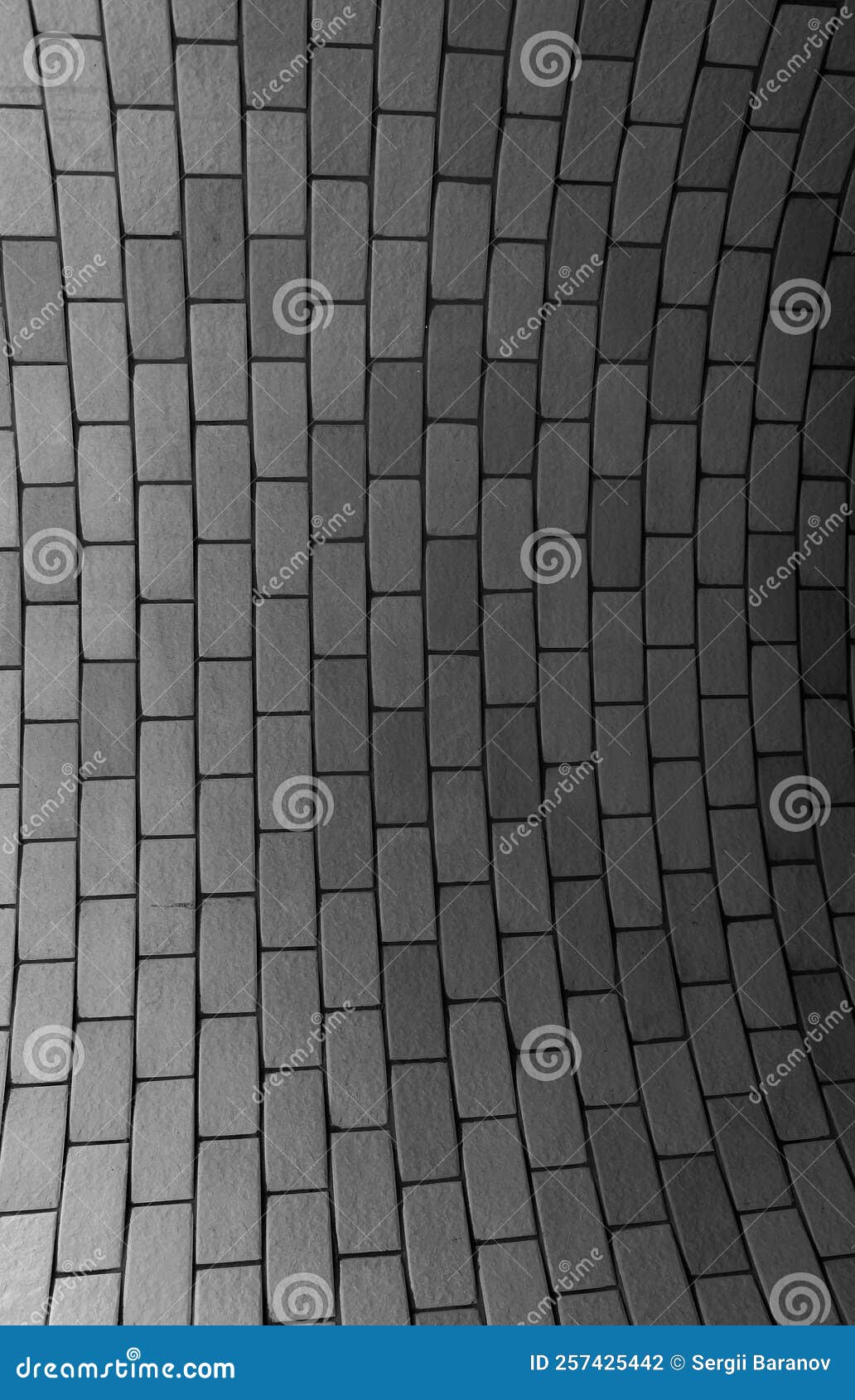 Concave Inward Brick Wall Texture Background Stock Photography ...