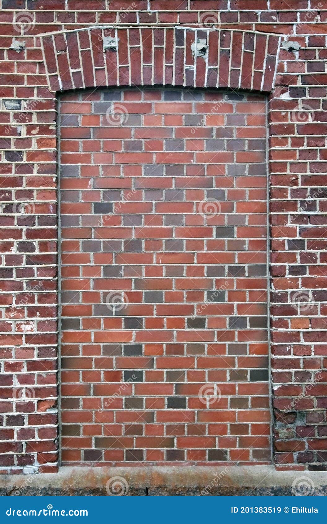 Bricked up door stock image. Image of immured, bricks - 201383519
