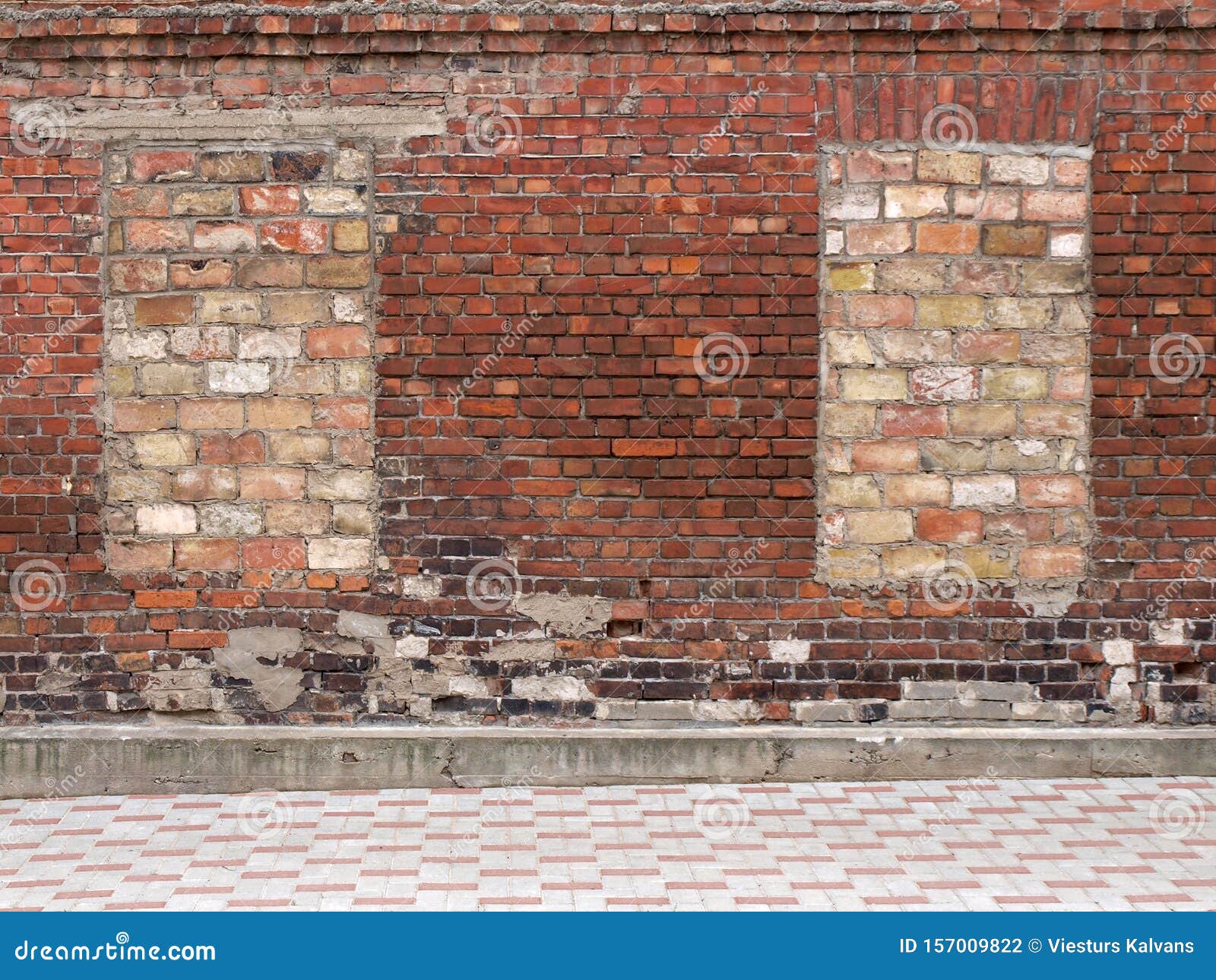Bricked up windows stock photo. Image of window, background - 157009822