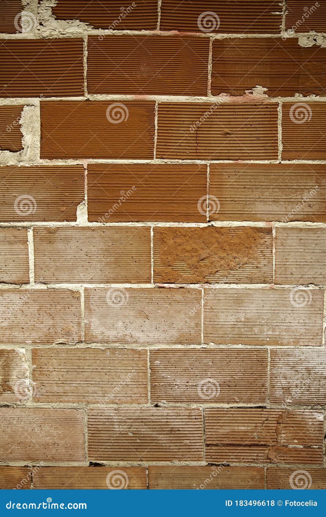 Bricked Wall stock photo. Image of paint, clean, building - 183496618