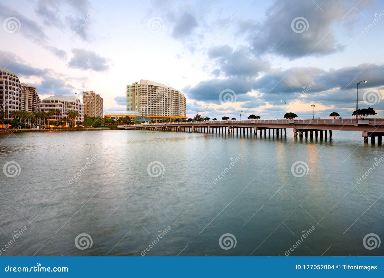 Brickell Key and Brickell Key Drive in Miami Stock Photo - Image of ...