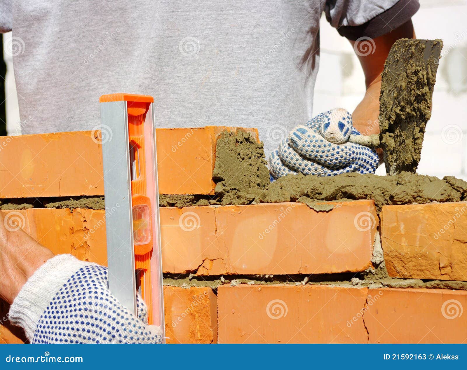 Bricklayer stock image. Image of tools, blocks, texture - 21592163