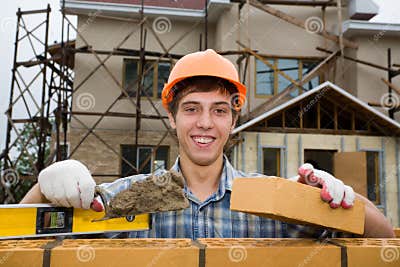 Bricklayer stock image. Image of employment, contractor - 2889339