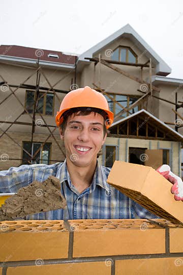 Bricklayer stock photo. Image of mason, exterior, frame - 2889568