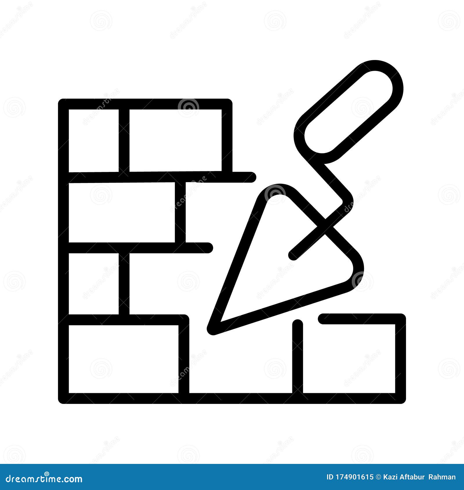 Bricklayer Bricklaying Icon Symbol Illustration Design Stock Vector ...