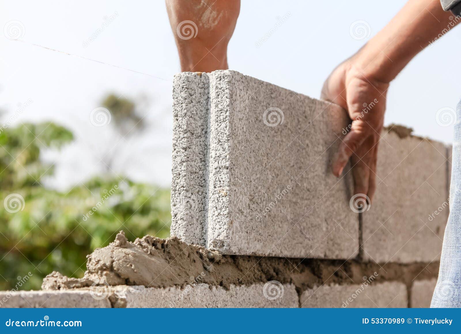 Bricklayer stock image. Image of skilled, industry, process - 53370989