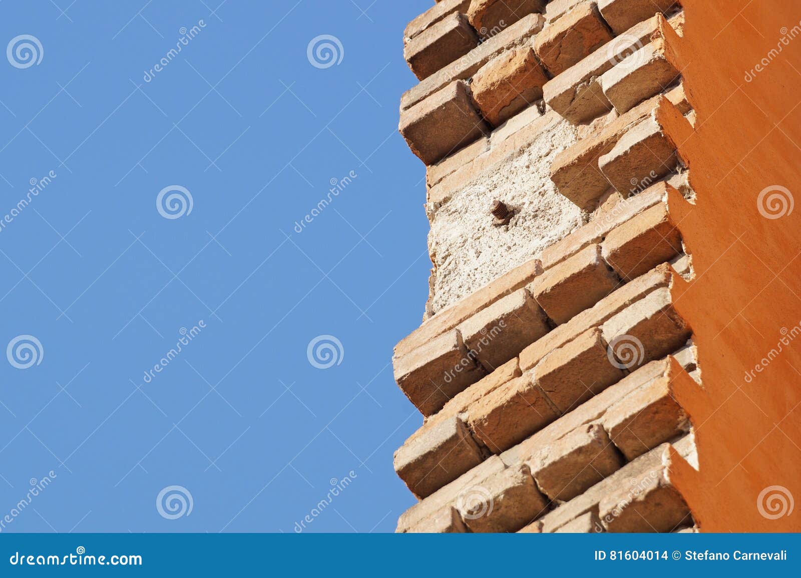 Bricklayer Installing Bricks on Construction Site Stock Photo - Image ...