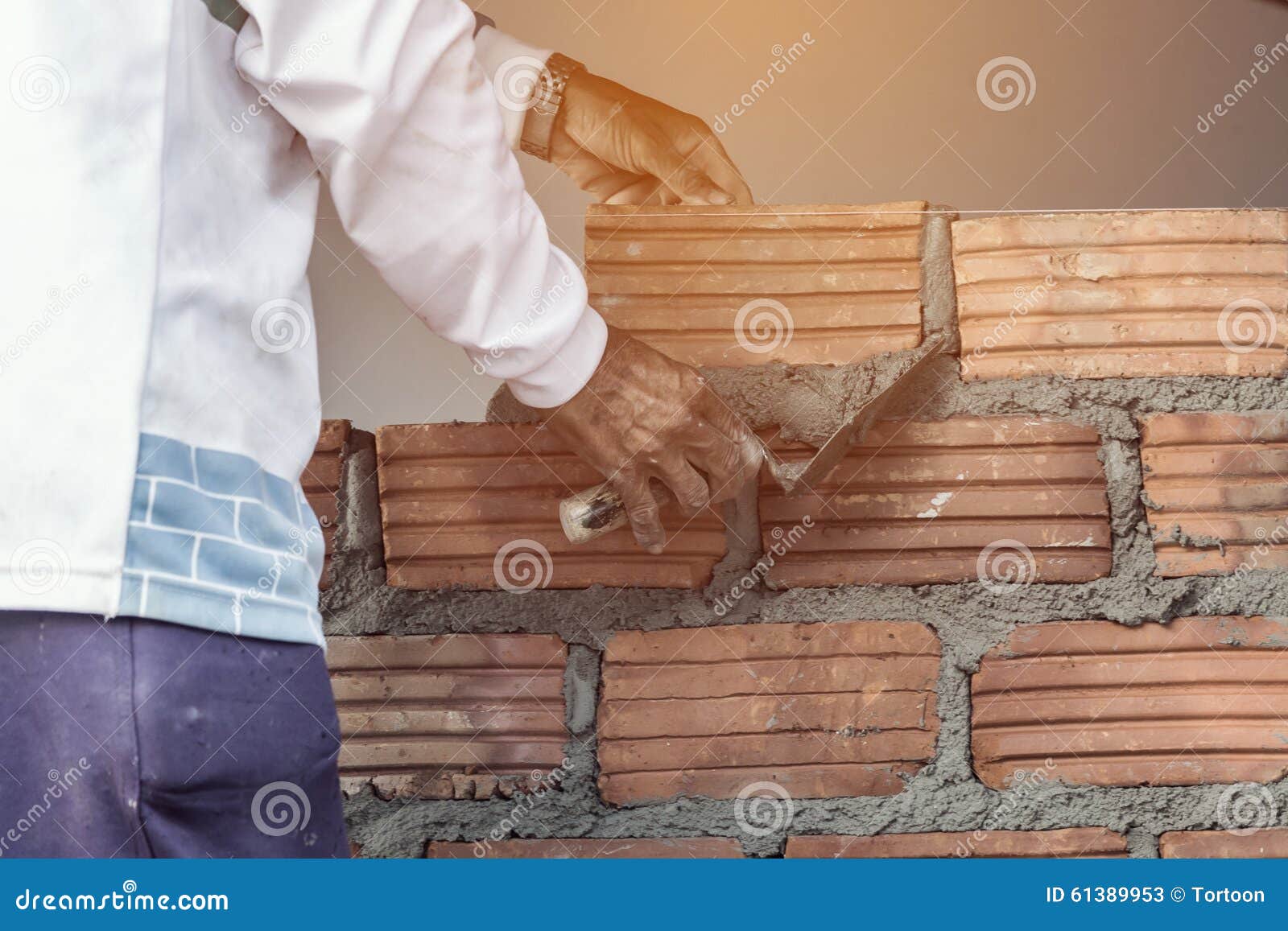 Bricklayer Man Working Build Stock Image - Image of builders ...