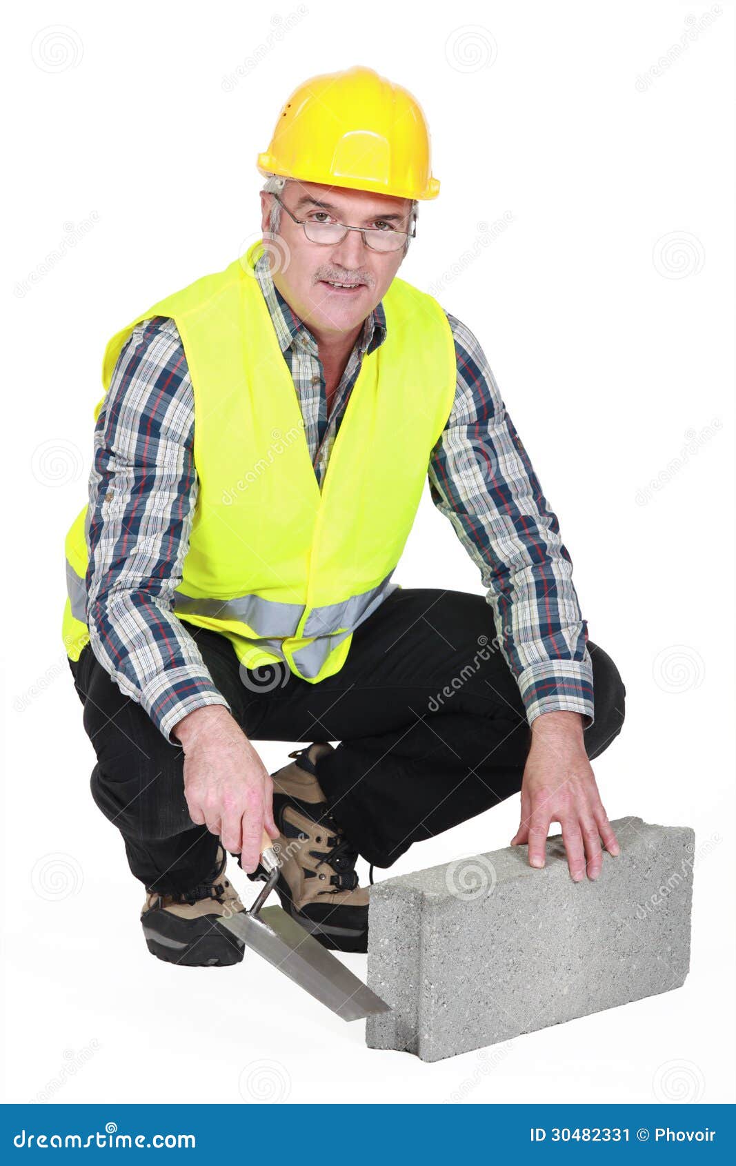 Bricklayer stock image. Image of background, builder - 30482331