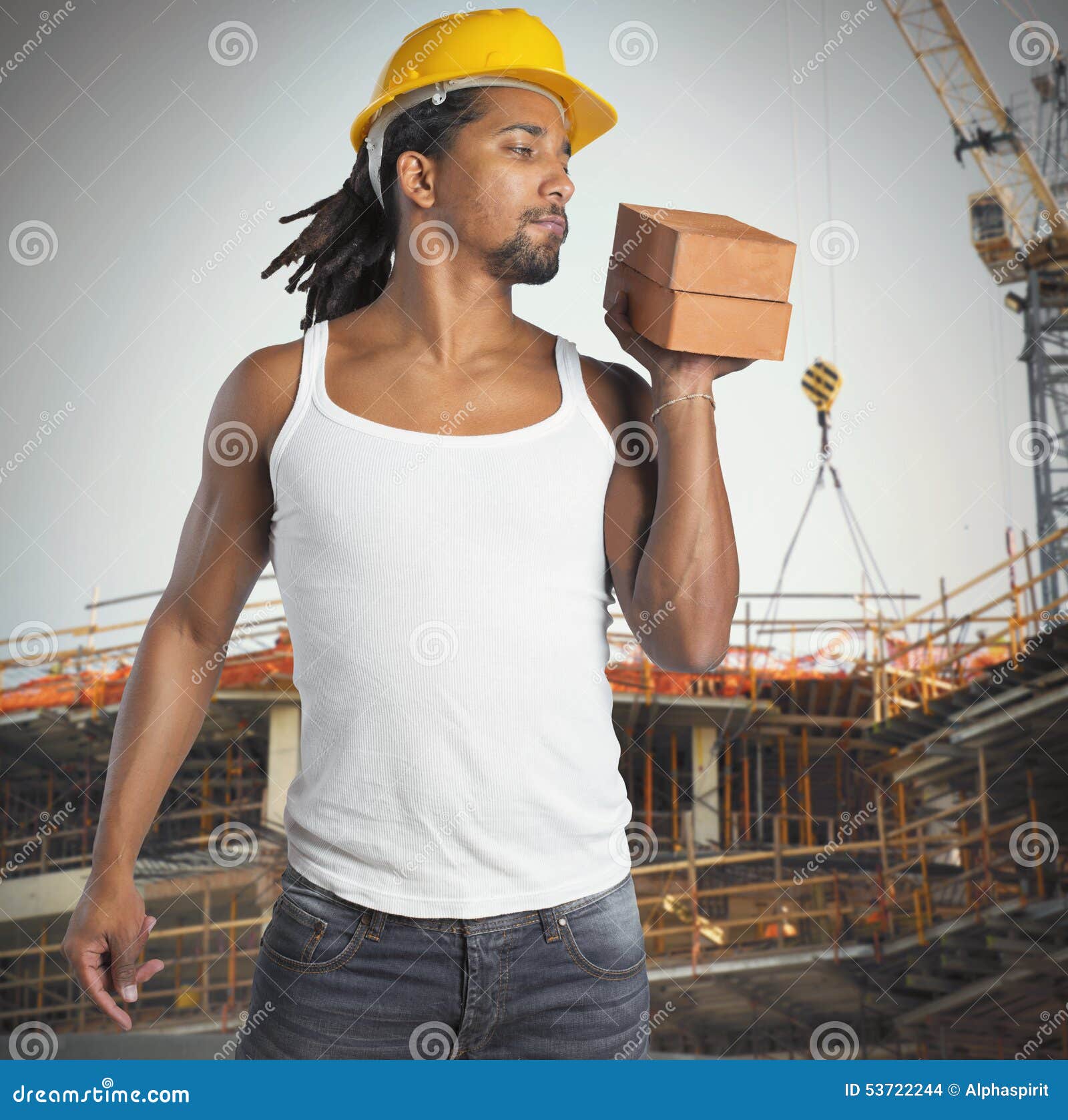 Bricklayer stock photo. Image of dockyard, effort, people - 53722244
