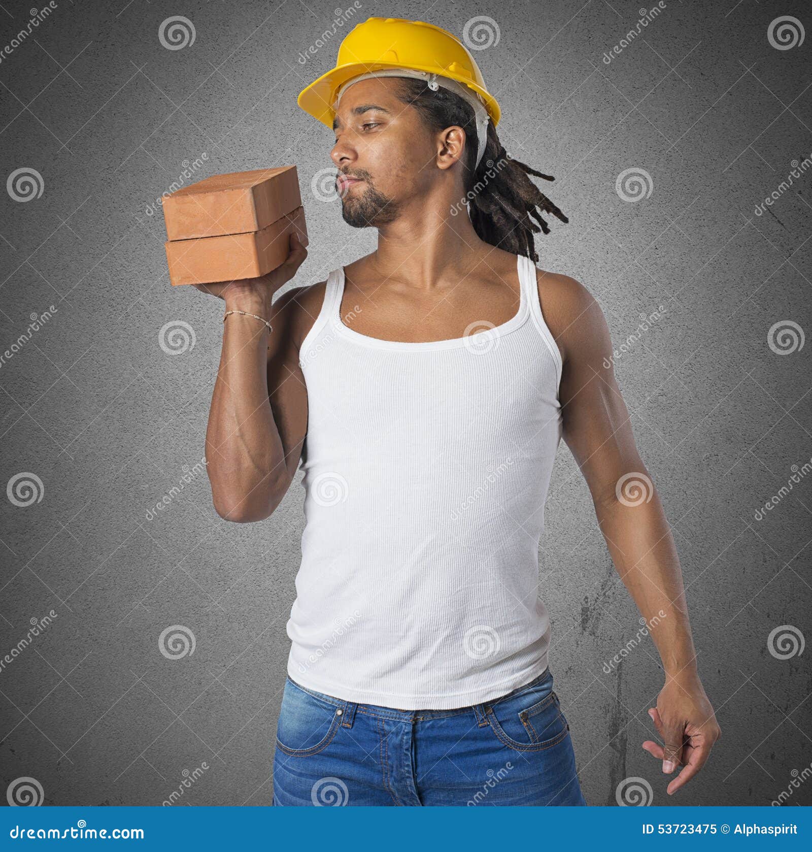 Bricklayer stock image. Image of effort, person, dirty - 53723475