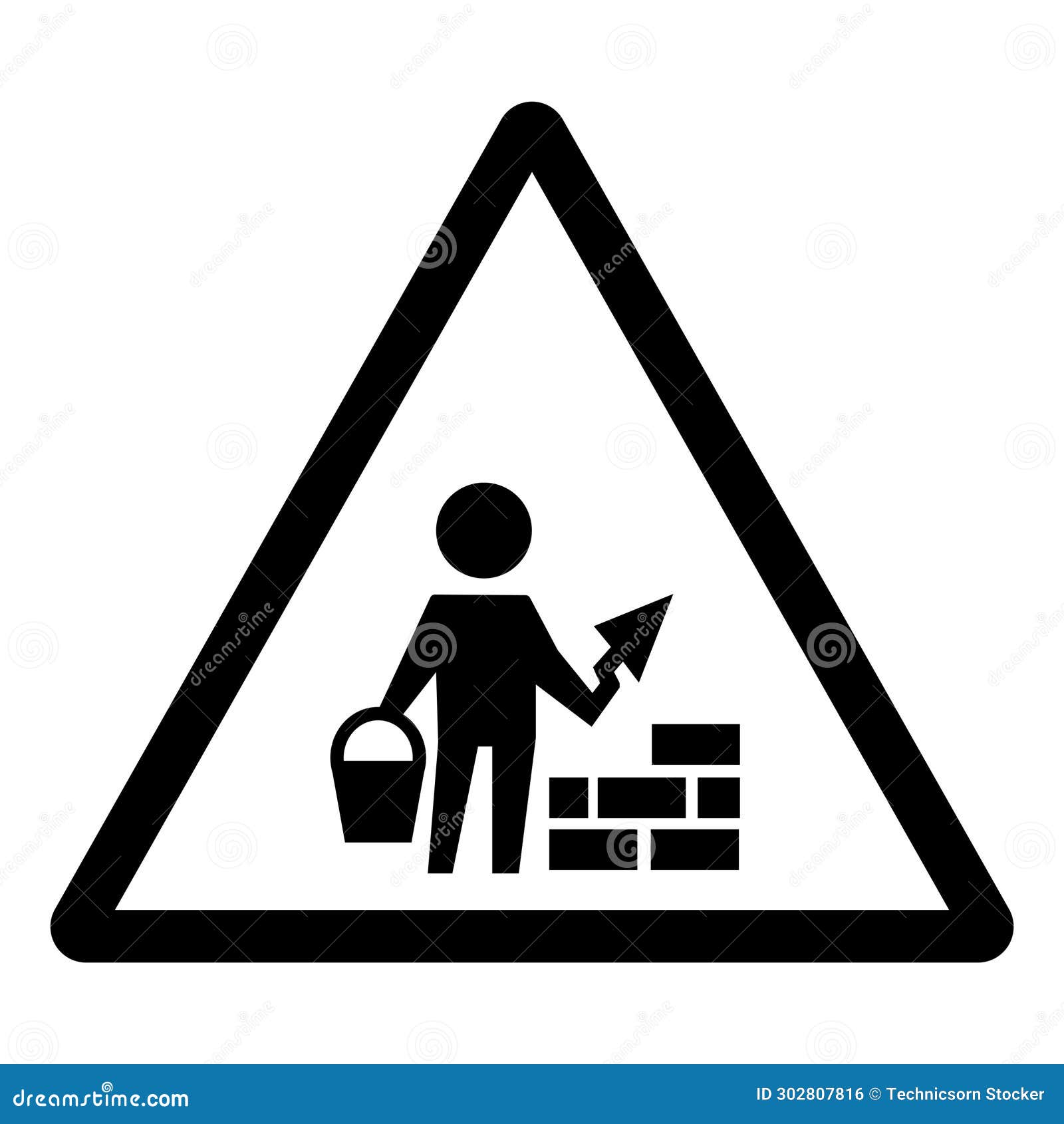 Bricklayer Symbol Sign ,Vector Illustration, Isolate on White ...