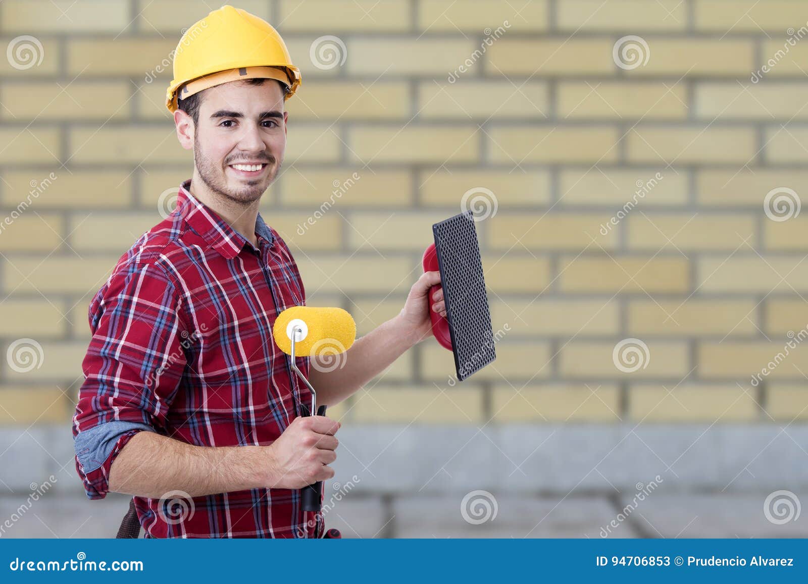 Bricklayer Tools To Work and Paint Stock Image - Image of house, chief ...