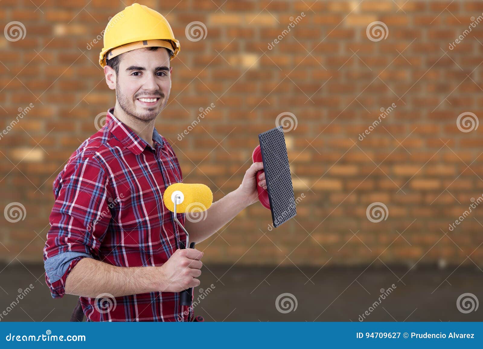 Bricklayer Tools To Work and Paint Stock Image - Image of jobs ...