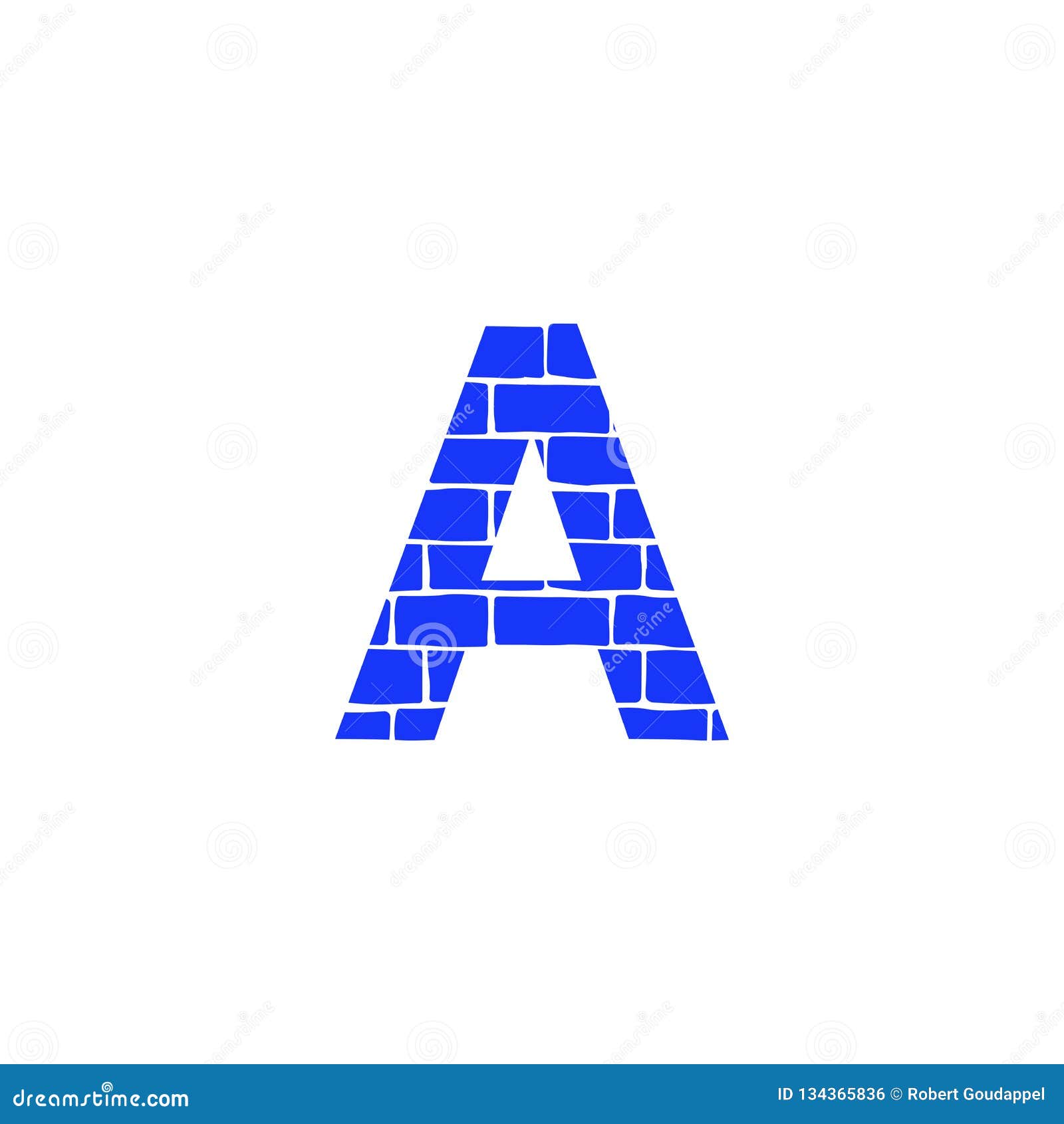 Vector Brick Logo Letter a stock vector. Illustration of building ...