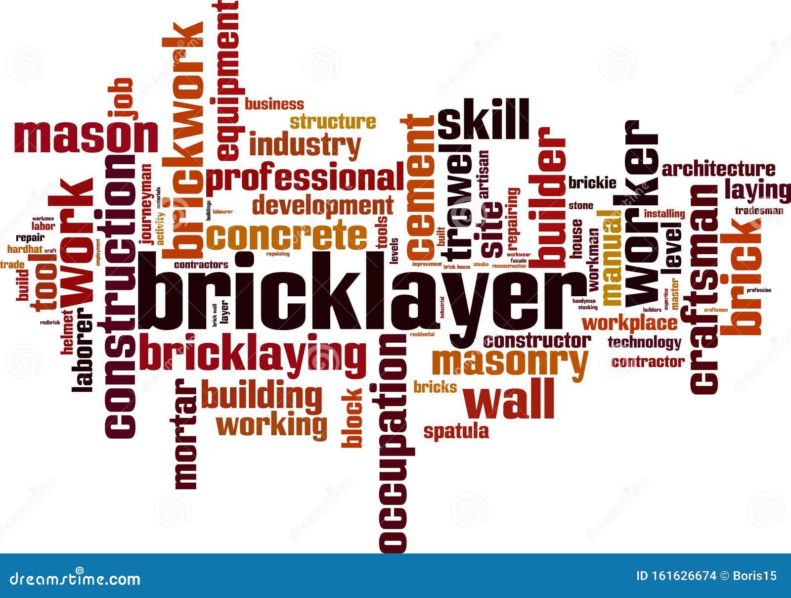 Bricklayer word cloud stock vector. Illustration of constructor - 161626674