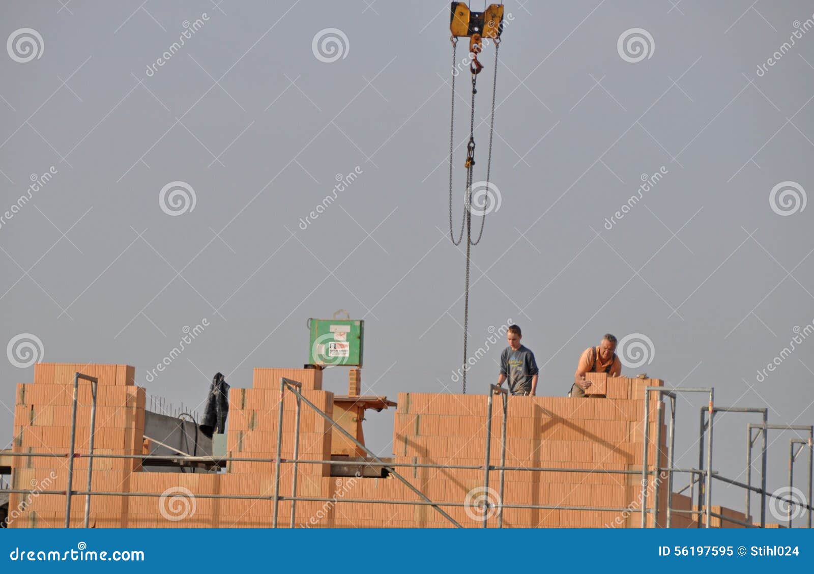 Bricklayer at work editorial image. Image of laying, accurate - 56197595