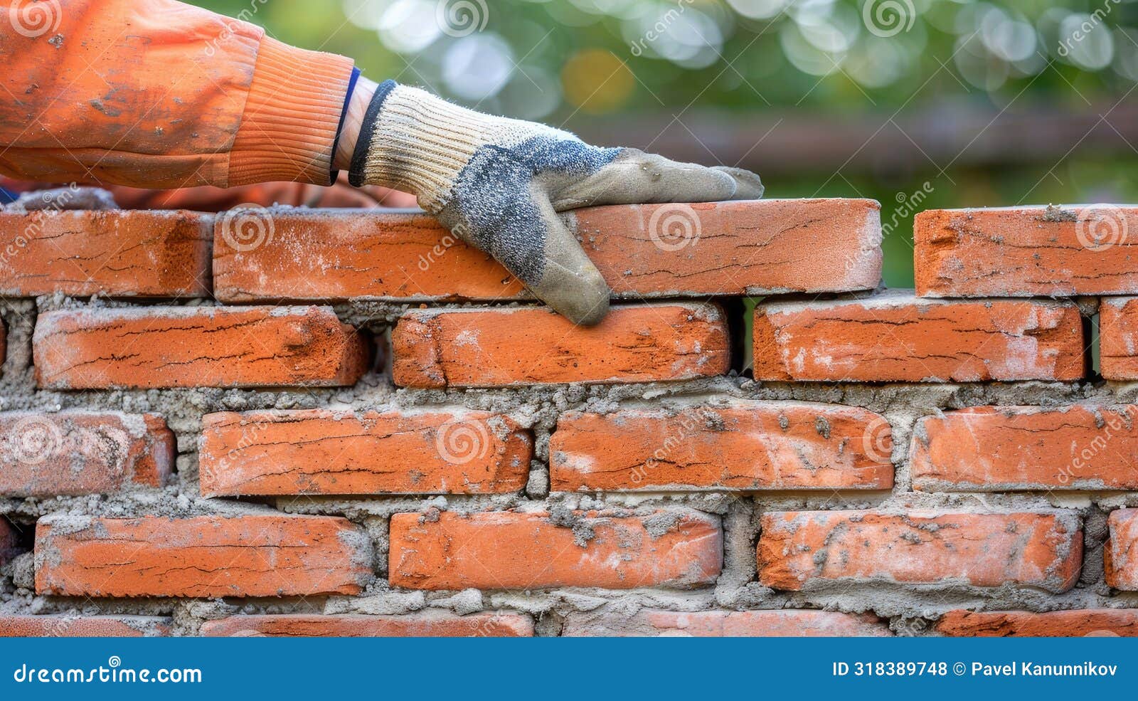 The Bricklayers Symphony: Creating Art with Bricks Stock Photo - Image ...