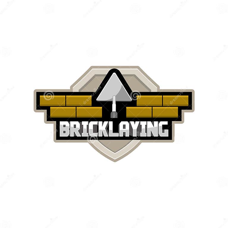 Bricklaying company logo stock vector. Illustration of masonry - 77062280