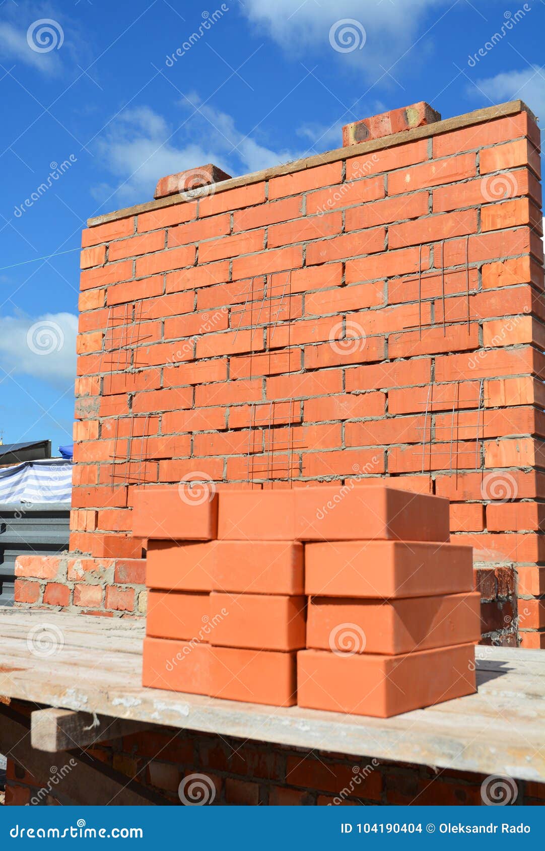 Bricklaying Concept. Brick Wall, Bricklaying, Brickwork Stock Photo ...