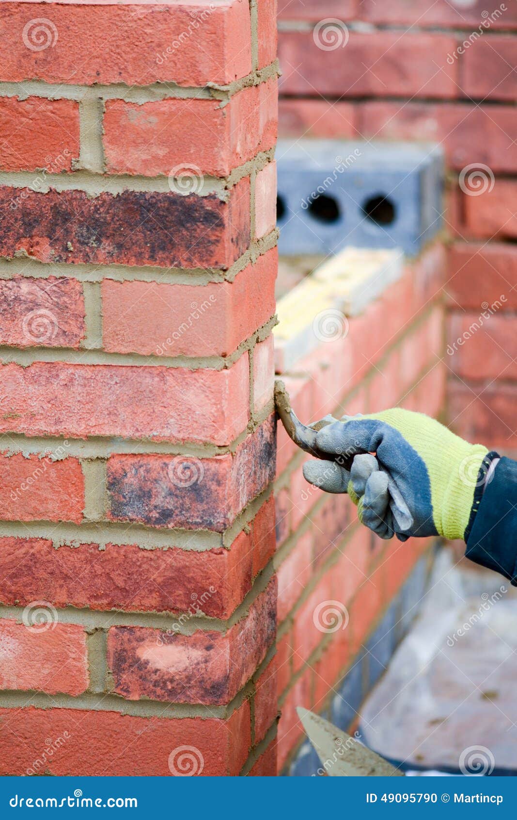Bricklaying - Pointing Render Stock Photo - Image of laying, construct ...