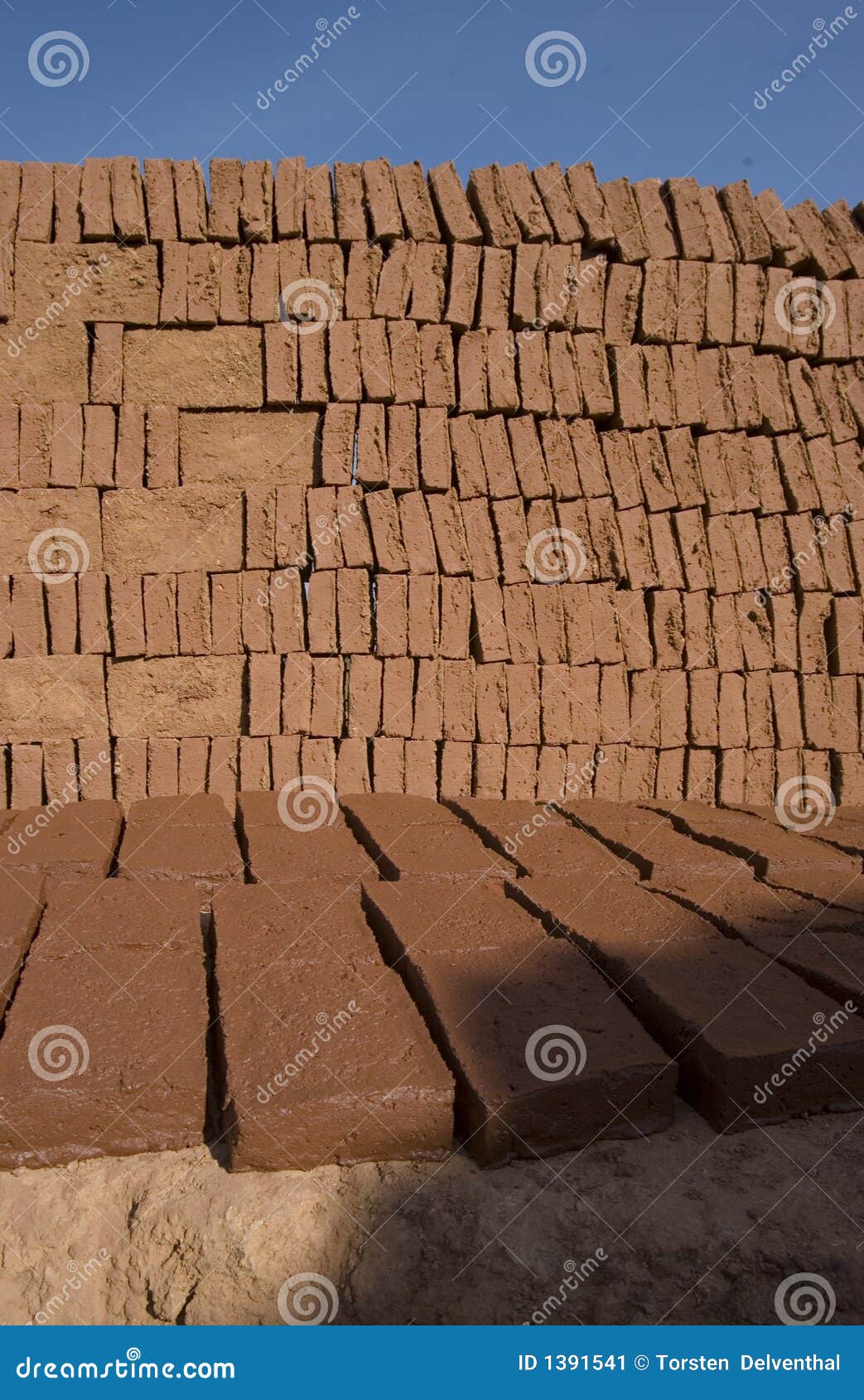 Bricks stock image. Image of handmade, tanzania, karatu - 1391541