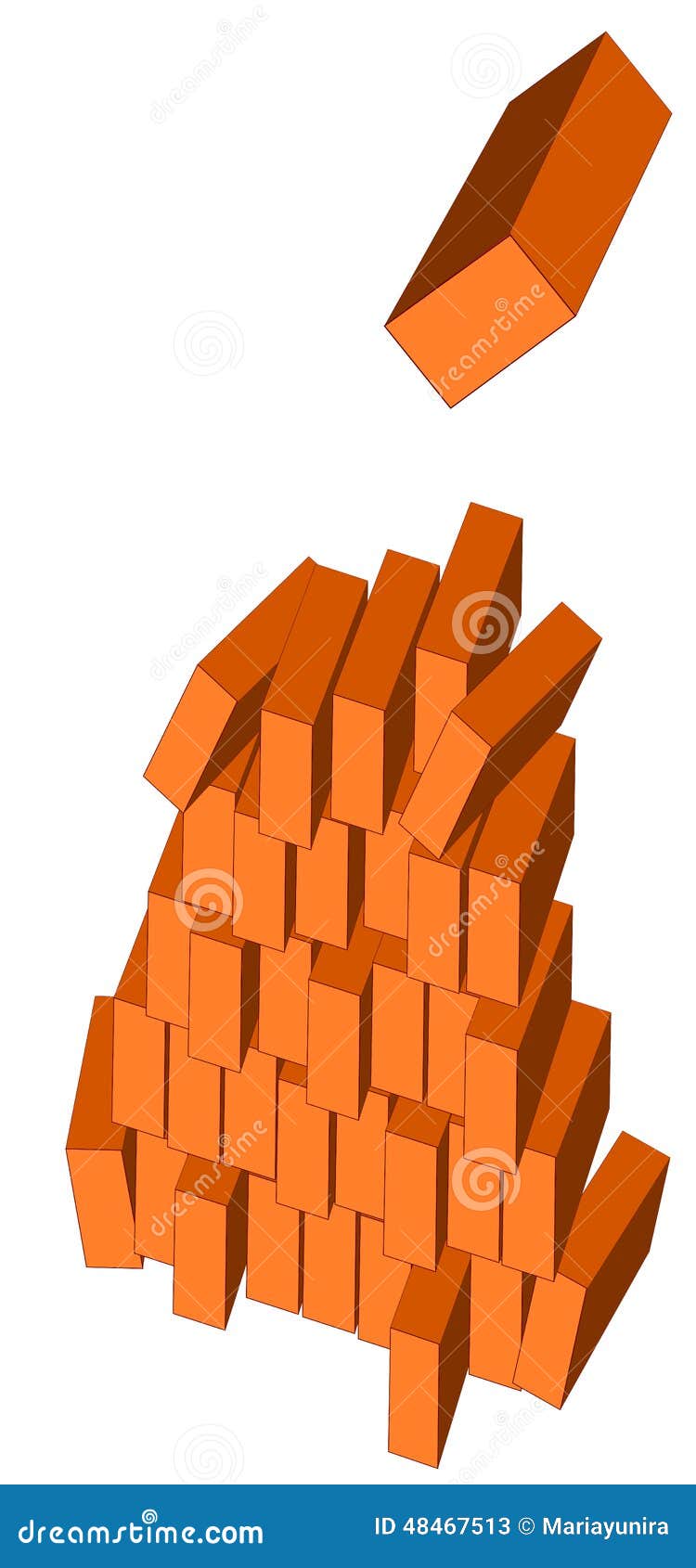 Bricks arrangement stock vector. Illustration of arrangement - 48467513