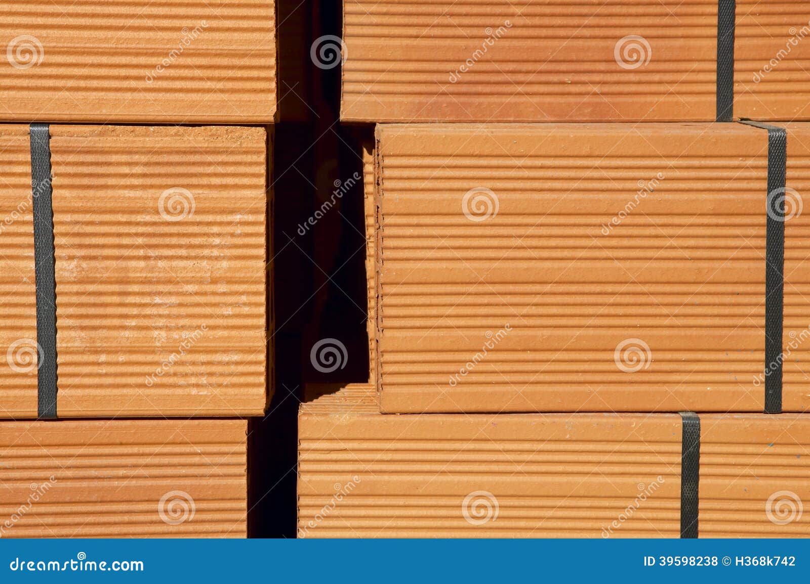 Bricks Background. Orange. Horizontal. Blocks. Stock Photo - Image of ...
