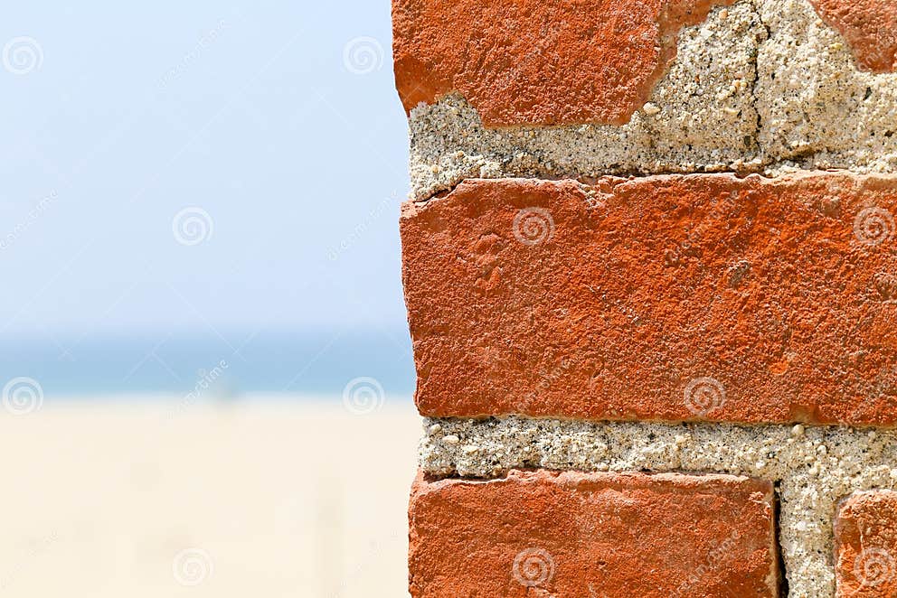 Bricks and Beach stock image. Image of beach, angeles - 61221161