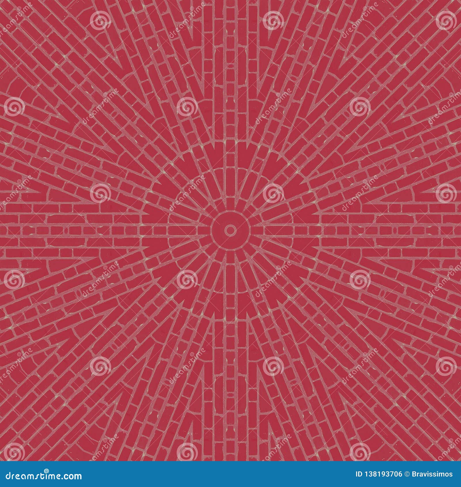 Bricks Blocks Tiles Pattern Kaleidoscope. Motif Stock Illustration ...