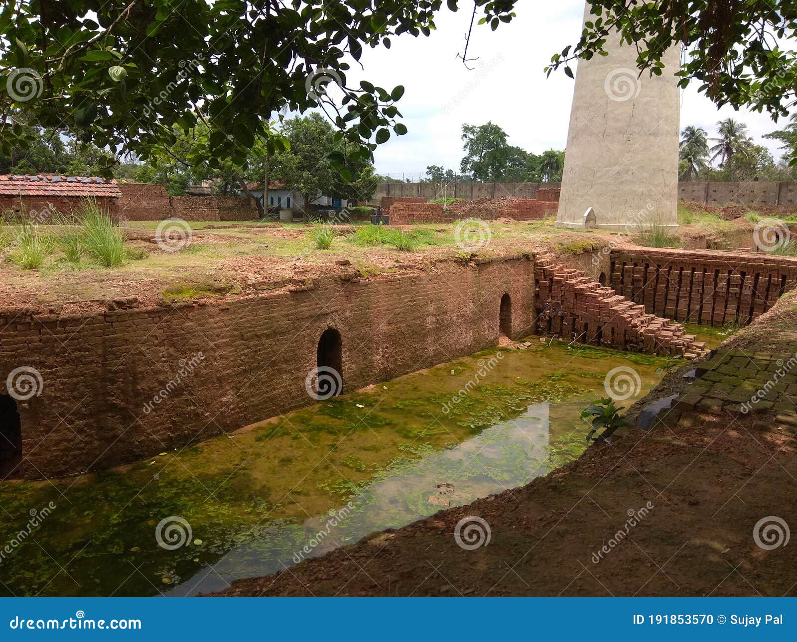 Bricks burning place stock photo. Image of heritage - 191853570