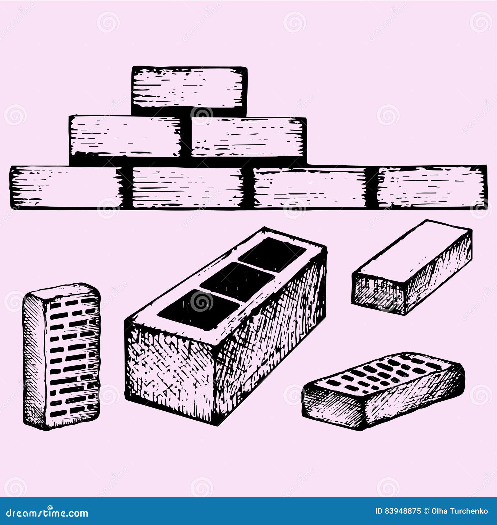 Cinder Block Seamless Texture Map For 3d Graphics, Bump Stock Image ...