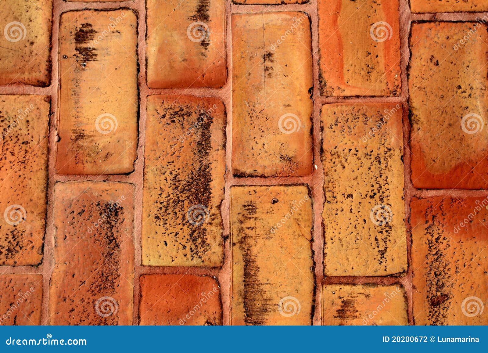 Bricks Clay Soil Pavement Traditional Spain Stock Photo - Image of ...