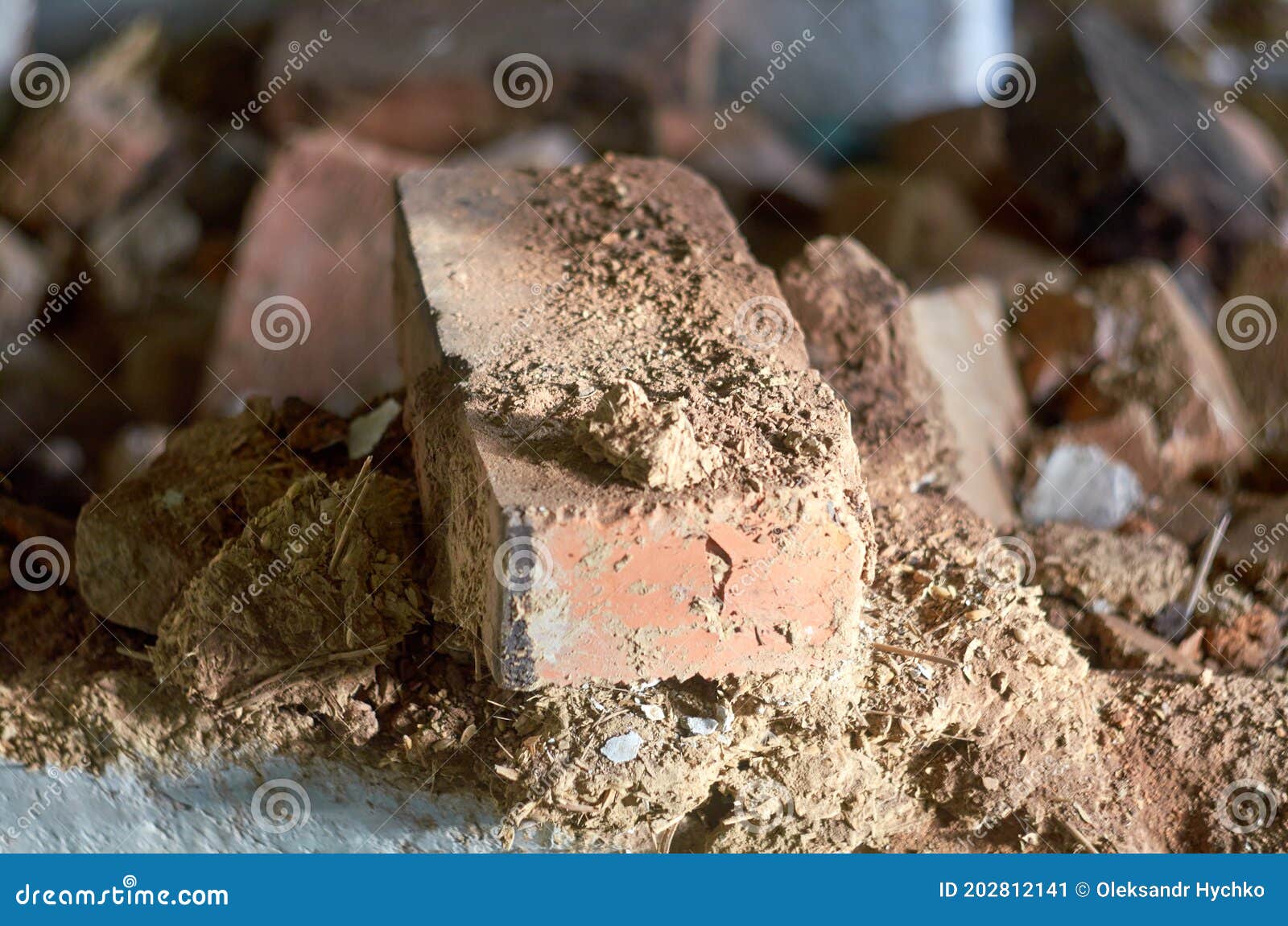 Bricks from a Collapsed Kiln in an Old House Stock Image - Image of ...