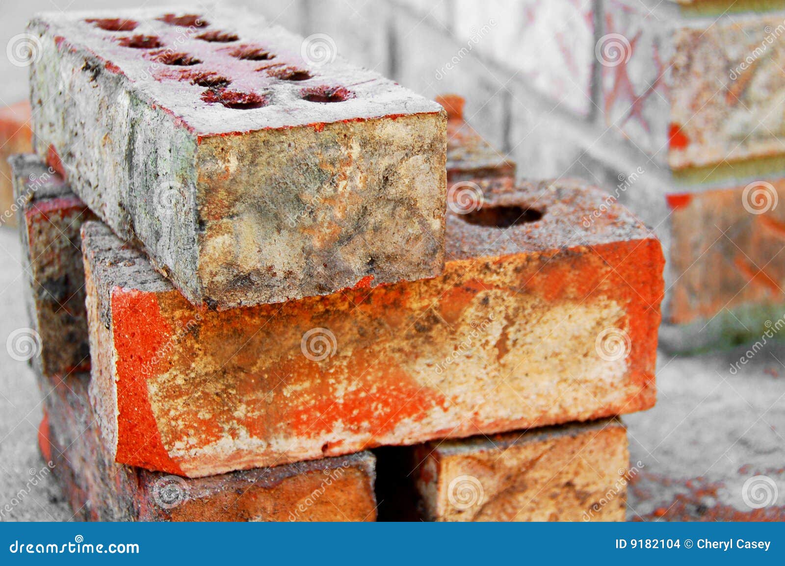 Bricks for construction stock photo. Image of house, construct - 9182104