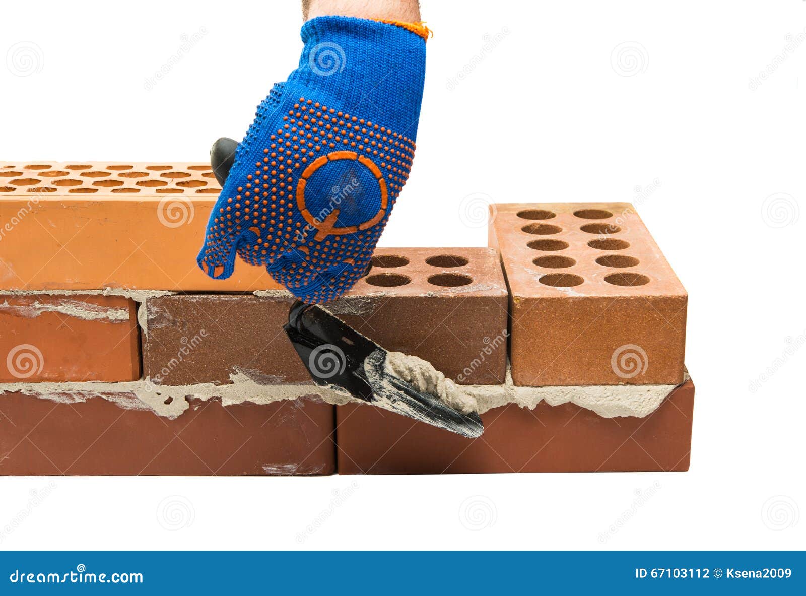 Bricks with Construction Accessories Stock Photo - Image of pattern ...
