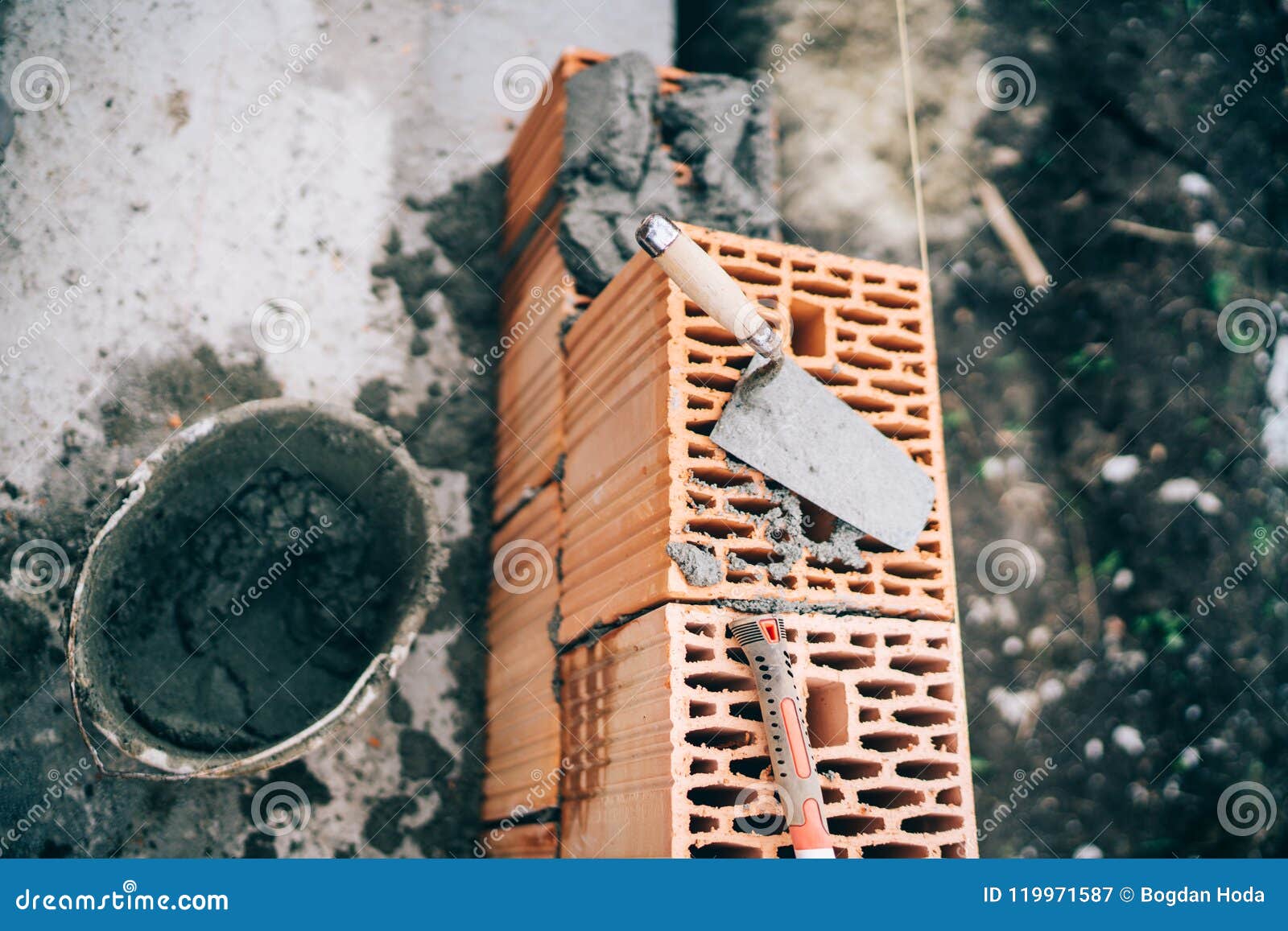 Details, Construction Site Tools and Bricklayer Construction Site Stock ...