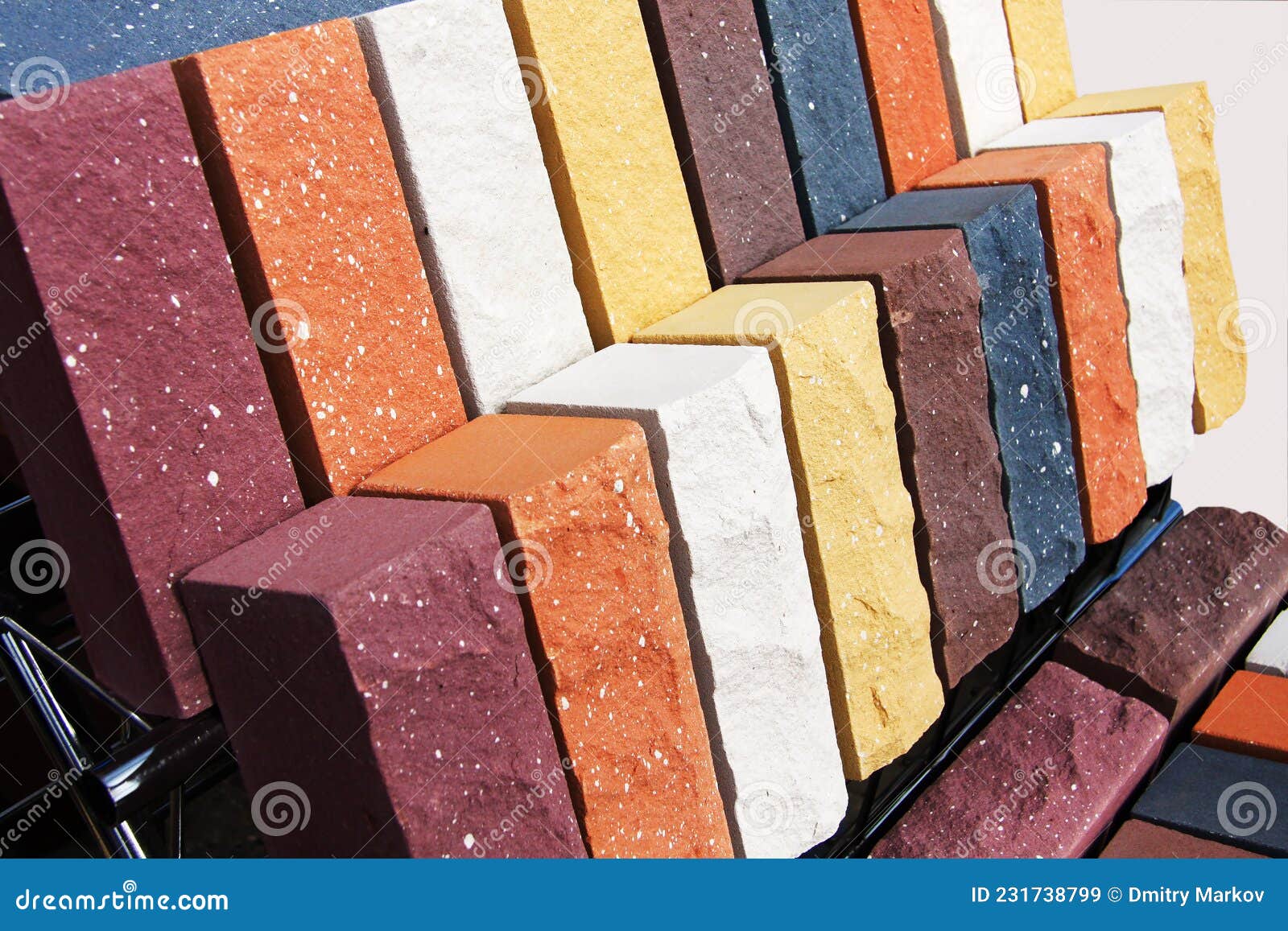 Bricks of Different Colors. Trade in Building Materials Stock Image ...