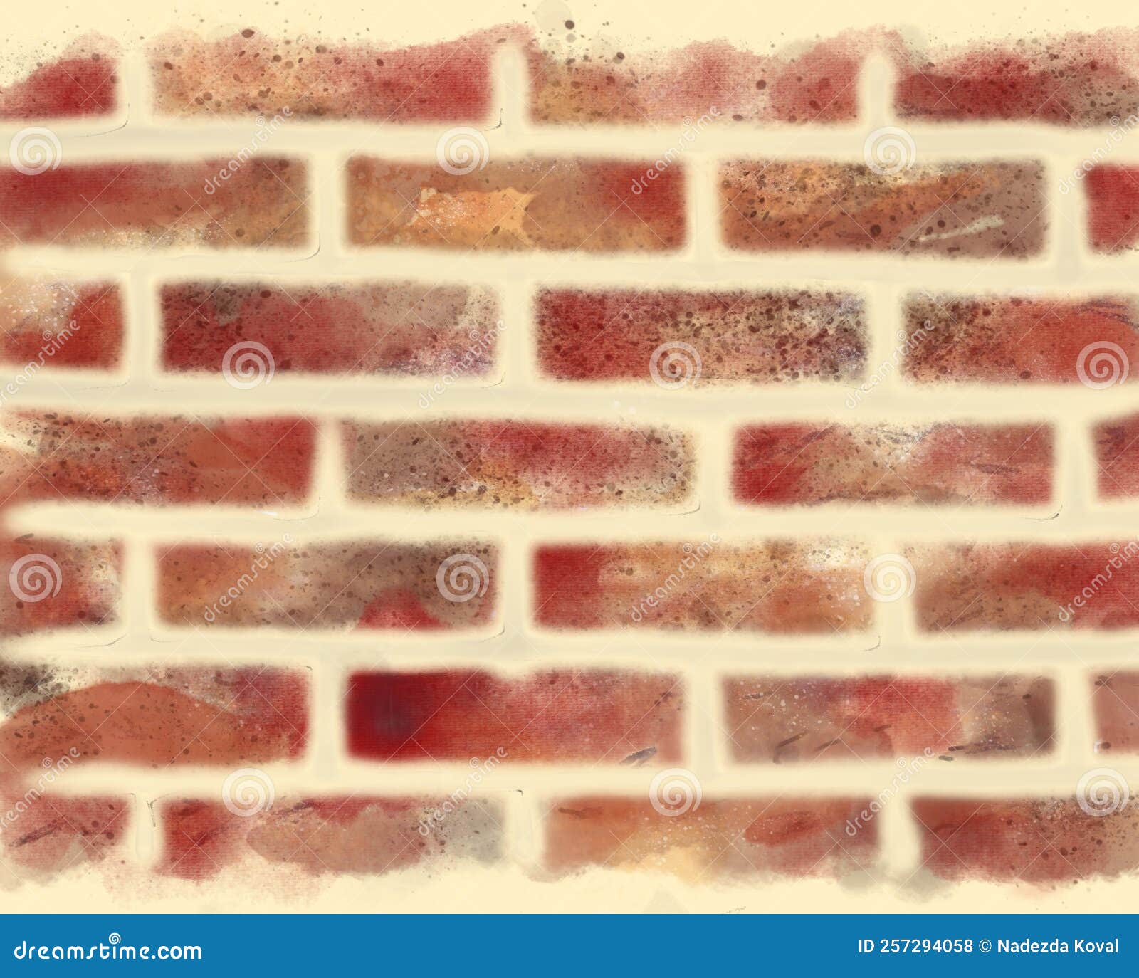 Digital drawing brick wall stock illustration. Illustration of artistic ...