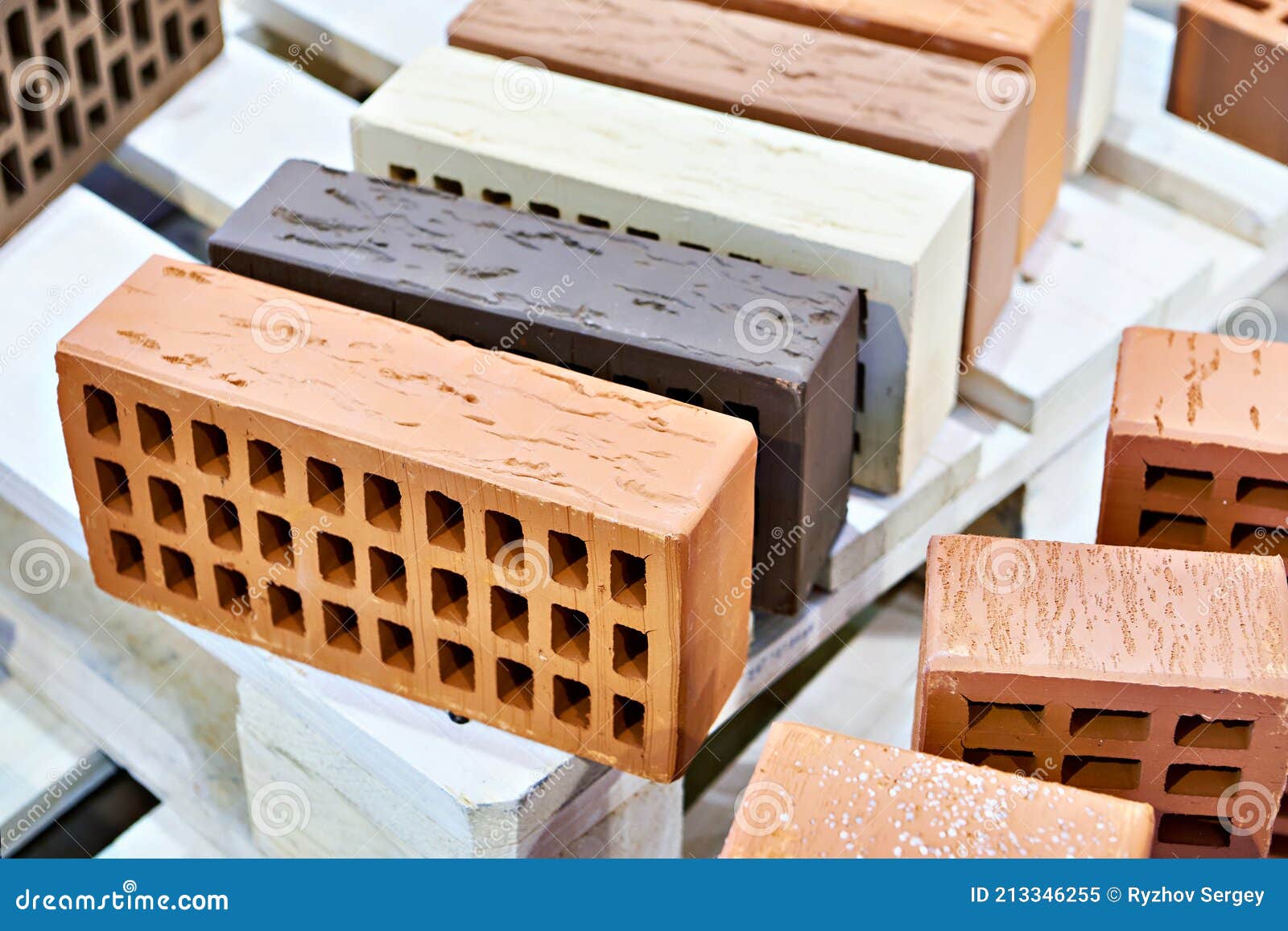 Bricks on Display in Building Store Stock Image - Image of sale, brick ...